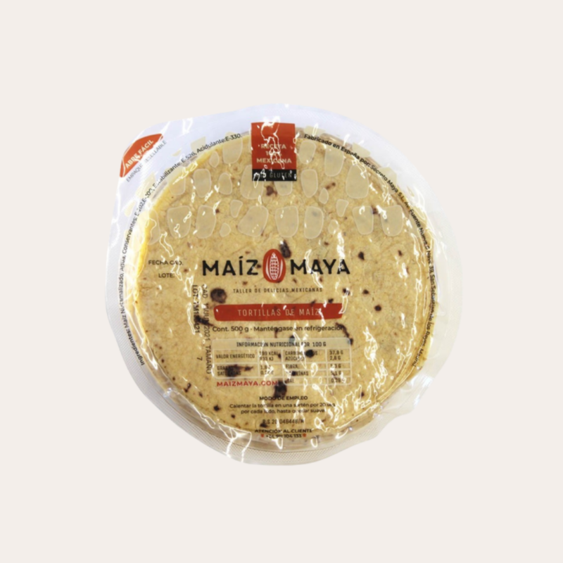 Tortilla Maíz Blanco-Maíz Maya 12 cm - Enmezcalarte